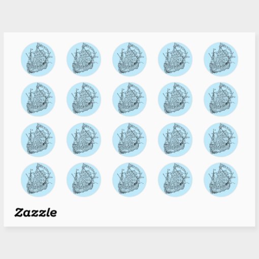 Vintage Sailing Ship Stickers | Zazzle