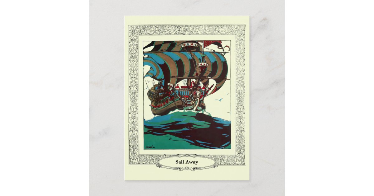 Vintage Sailing Ship Template | Zazzle
