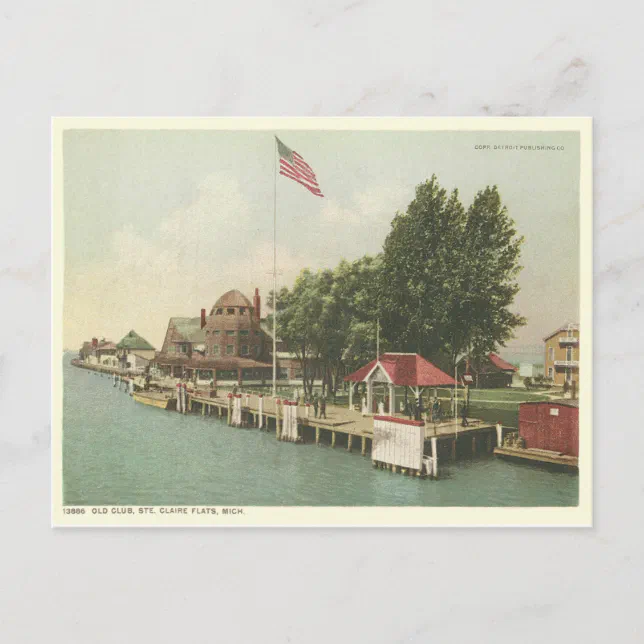 vintage Saint Claire Detroit Michigan Postcard | Zazzle