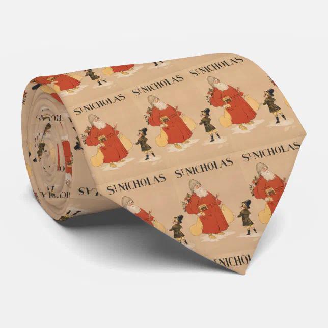 Vintage Saint Nicholas Illustration (1895) Neck Tie | Zazzle