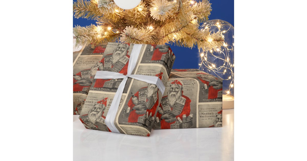 Vintage Saint Nick Ad Wrapping Paper | Zazzle