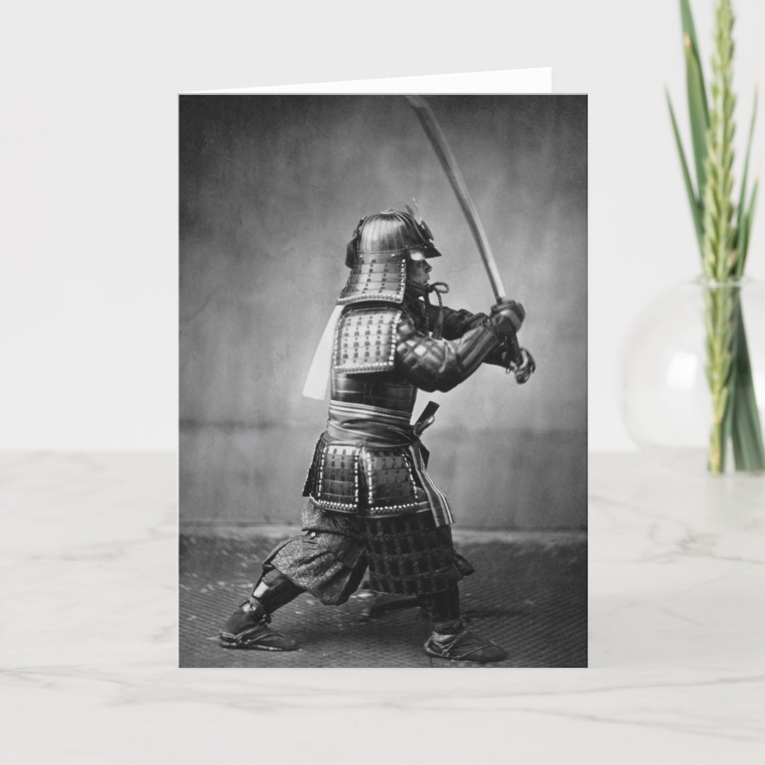 Vintage Samurai Photo Greeting Card | Zazzle