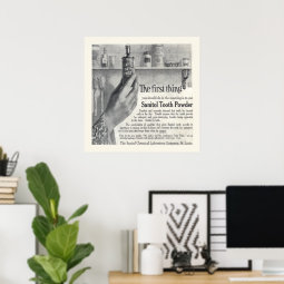 Vintage Sanitol Tooth Powder Ad from 1906 Poster | Zazzle