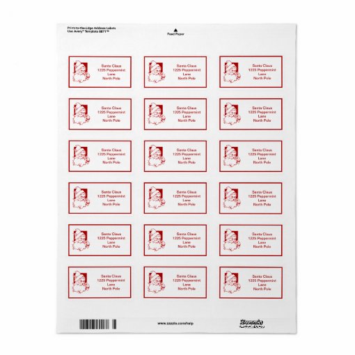 Vintage Santa Address Labels | Zazzle