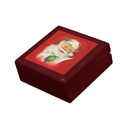 Vintage Santa Claus Christmas Gift Box | Zazzle