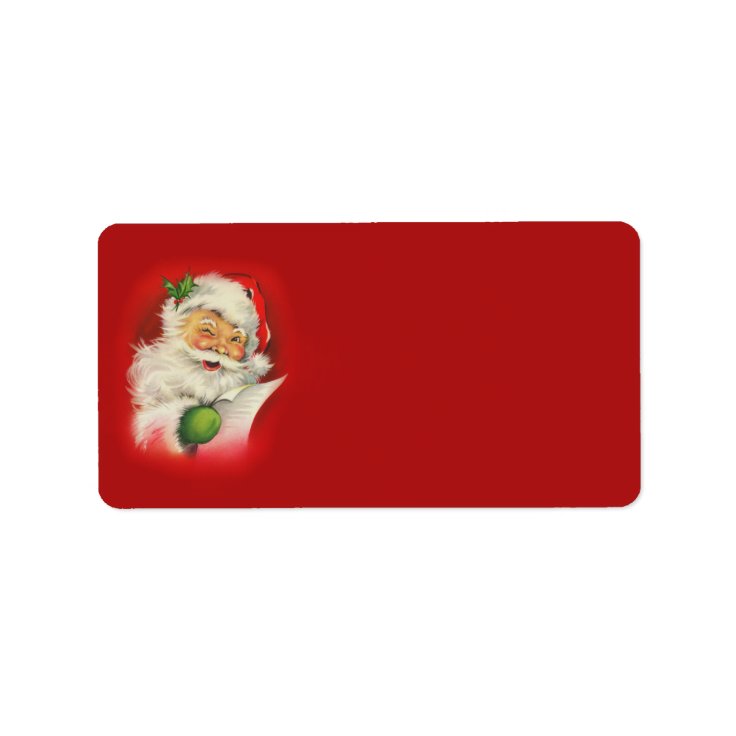 Vintage Santa Claus Christmas Label | Zazzle