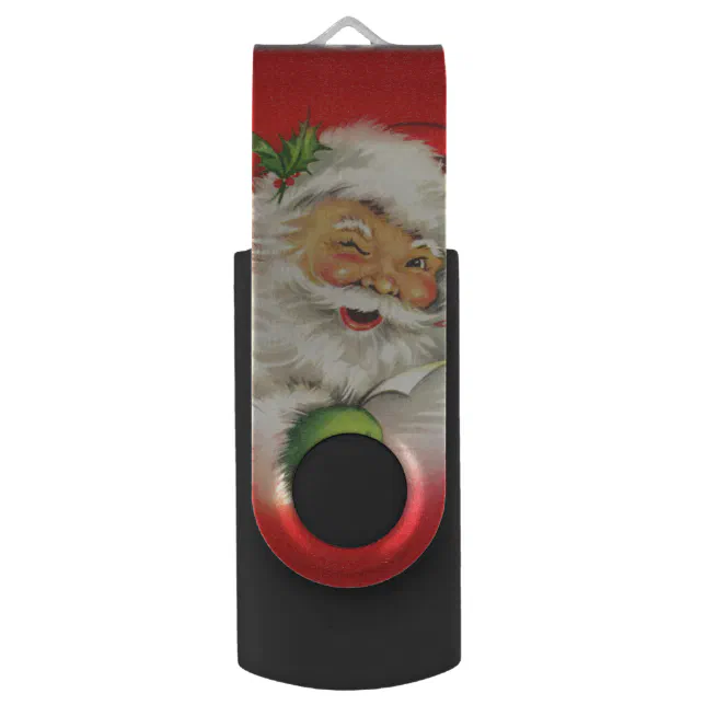 Vintage Santa Claus Christmas USB Flash Drive | Zazzle