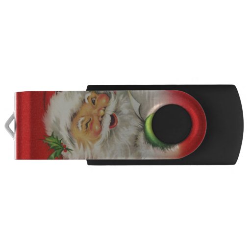 Vintage Santa Claus Christmas USB Flash Drive | Zazzle