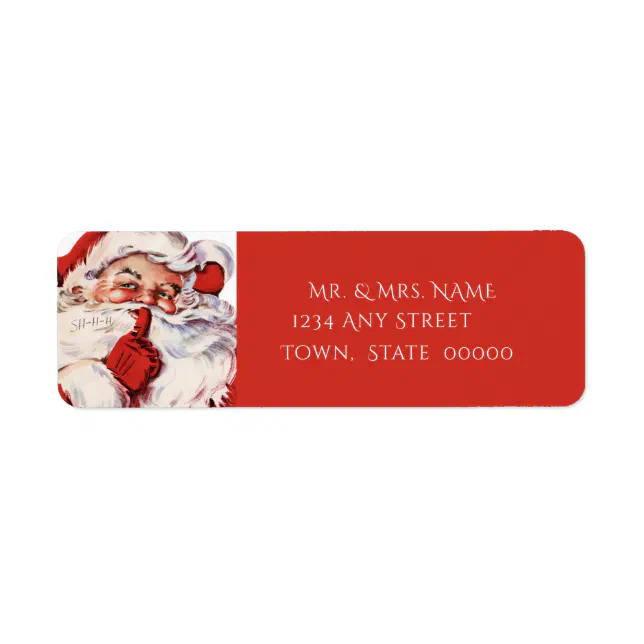 Vintage Santa Claus, Custom Label | Zazzle