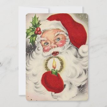 Vintage Santa Claus Holiday Card | Zazzle