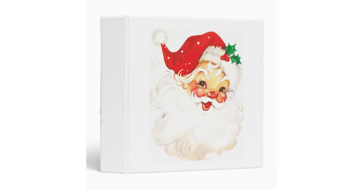 Vintage Santa Claus Illustration 3 Ring Binder | Zazzle