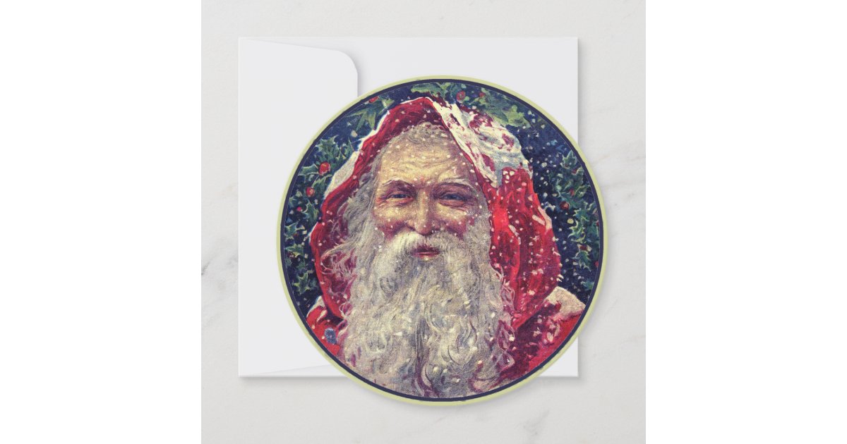 Vintage Santa Claus Invitation | Zazzle