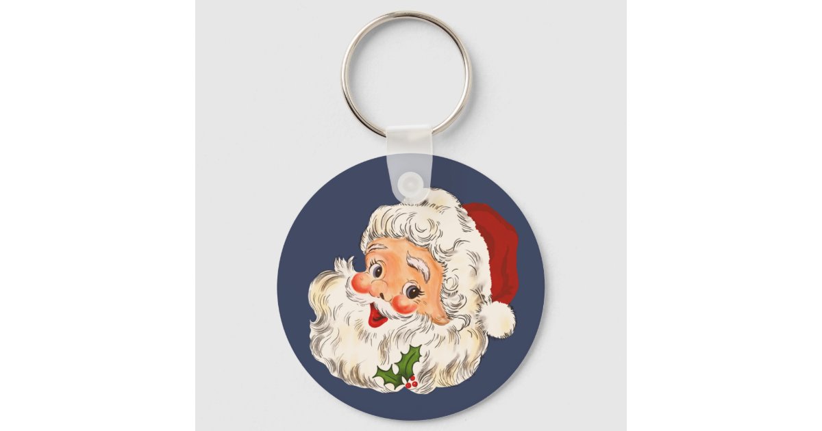 Vintage Santa Claus Keychain | Zazzle