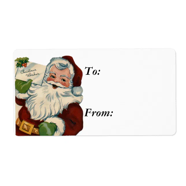 Vintage Santa Claus Labels | Zazzle