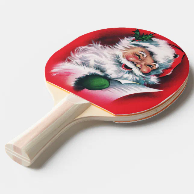 Vintage Santa Claus,Merry Xmas, happy Santa Claus, Ping Pong Paddle ...