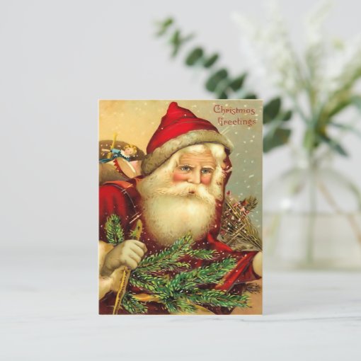 Vintage Santa Claus Postcard | Zazzle