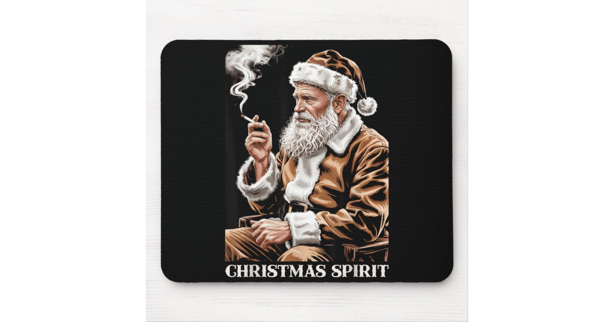 Vintage Santa Claus Smoking Cigarette Funny Christ Mouse Pad | Zazzle