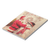 Vintage Santa Claus Snowman Christmas Festive Notepad | Zazzle