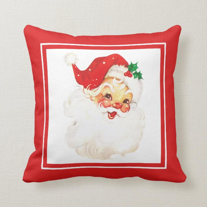 Vintage Santa Claus Throw Pillow | Zazzle.com