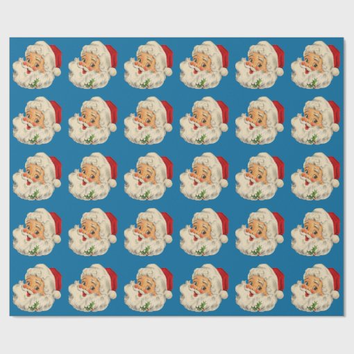 Vintage Santa Claus Wrapping Paper | Zazzle