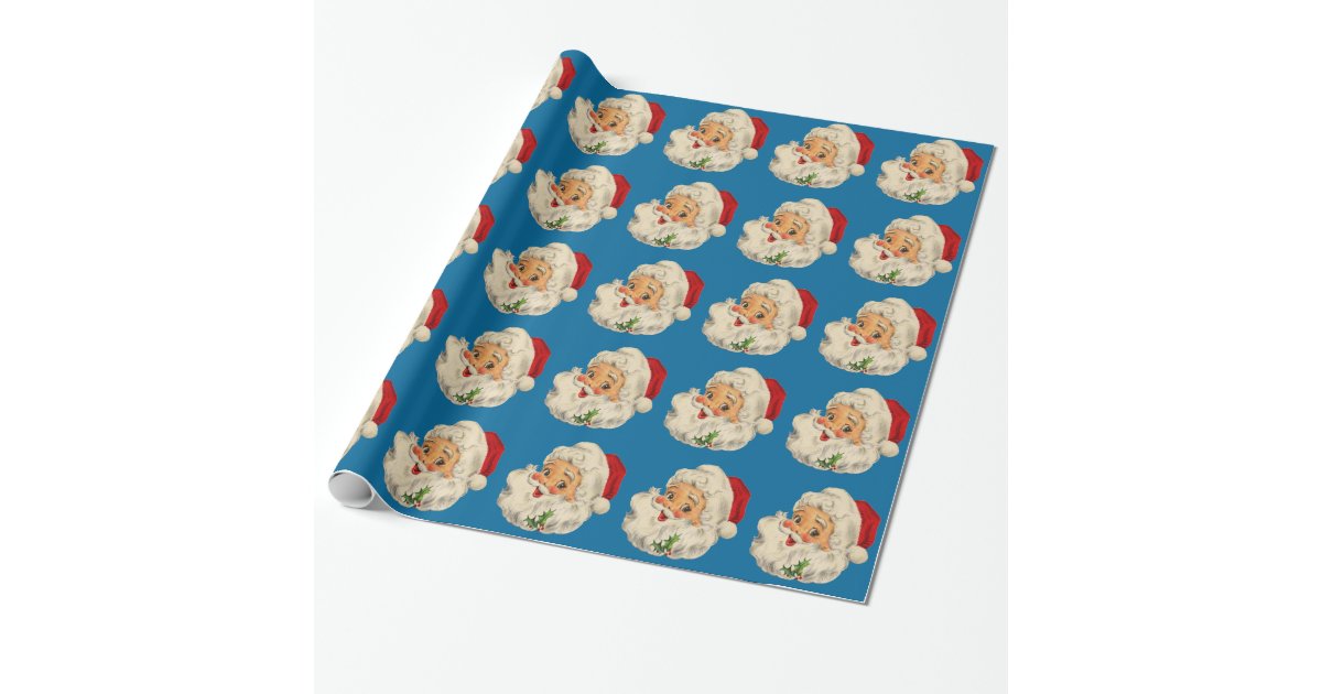 Vintage Santa Claus Wrapping Paper | Zazzle