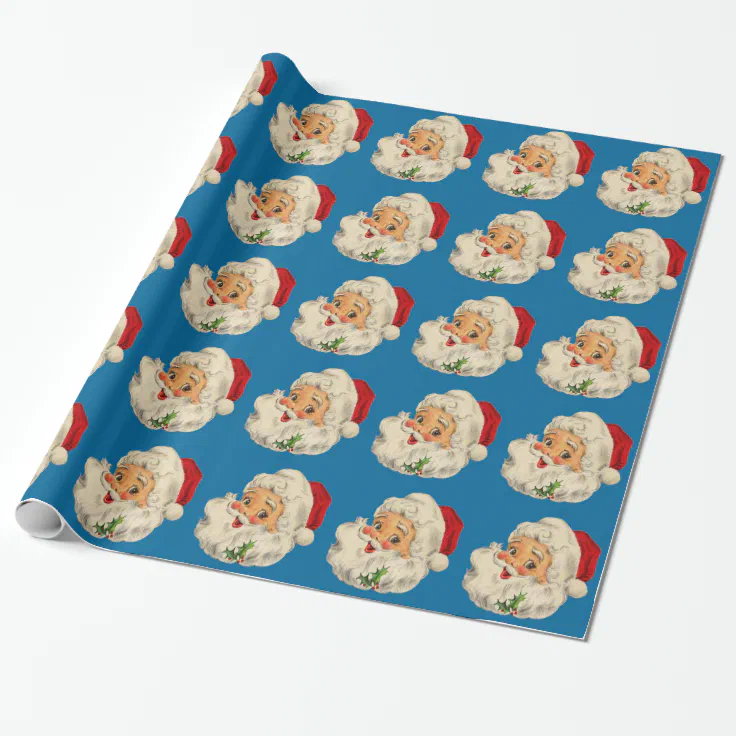 Vintage Santa Claus Wrapping Paper | Zazzle