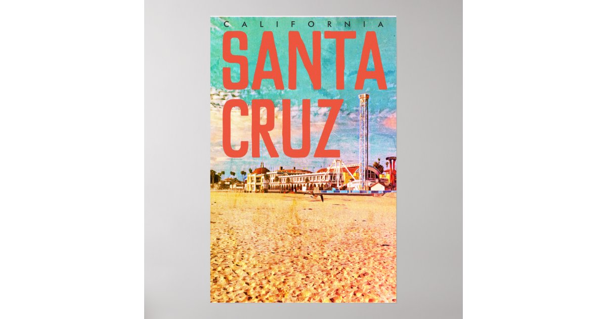 Vintage Santa Cruz Travel Poster | Zazzle