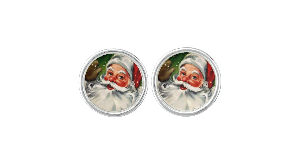 Vintage Santa Cufflinks | Zazzle