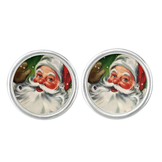 Vintage Santa Cufflinks | Zazzle