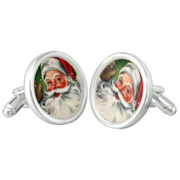 Vintage Santa Cufflinks | Zazzle