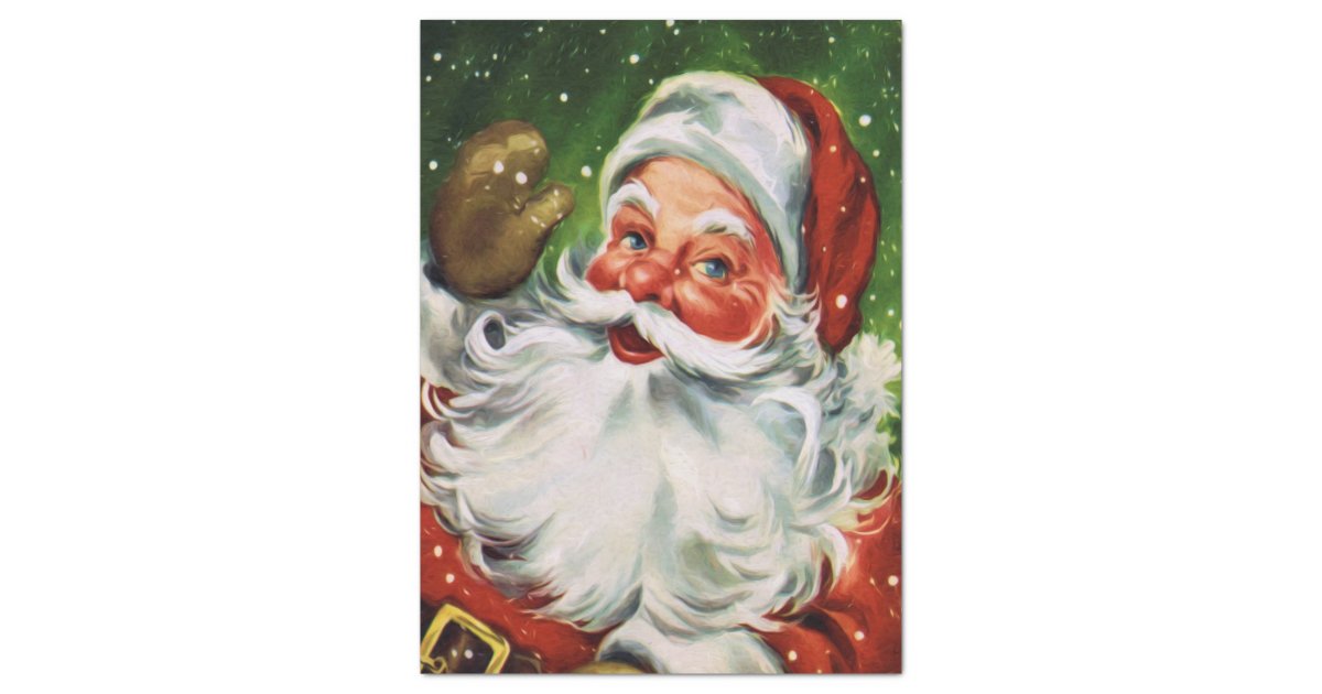 Vintage Santa Face 1 Tissue Paper | Zazzle