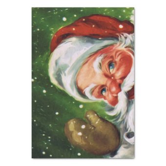 Vintage Santa Face 1 Tissue Paper | Zazzle