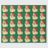 Vintage Santa Face Wrapping Paper | Zazzle
