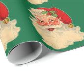 Vintage Santa Face Wrapping Paper | Zazzle