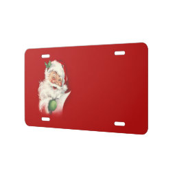 Vintage Santa License Plate | Zazzle