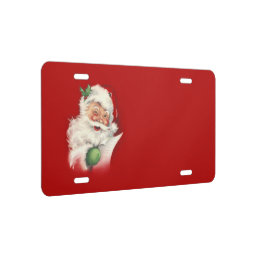 Vintage Santa License Plate | Zazzle