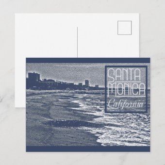 Vintage Santa Monica California Beach Travel Postcard | Zazzle