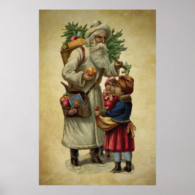 vintage santa poster | Zazzle