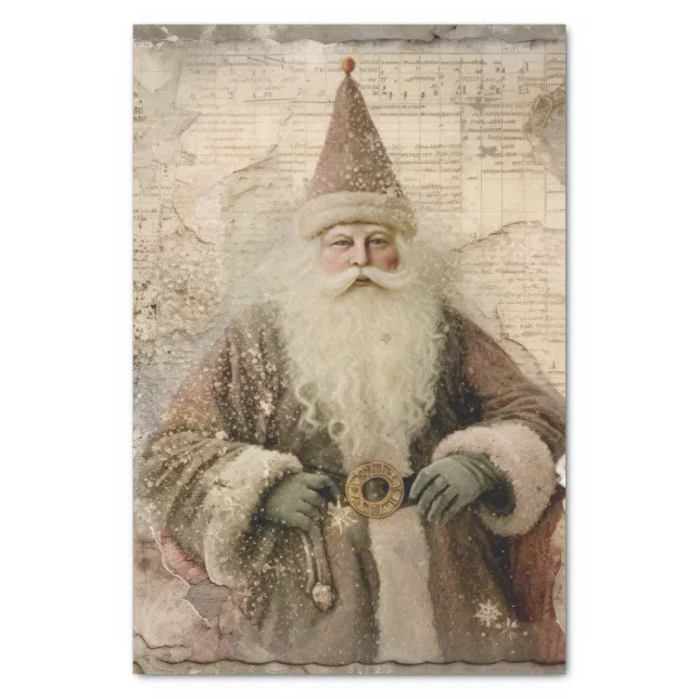 Vintage Santa Tissue Paper | Zazzle