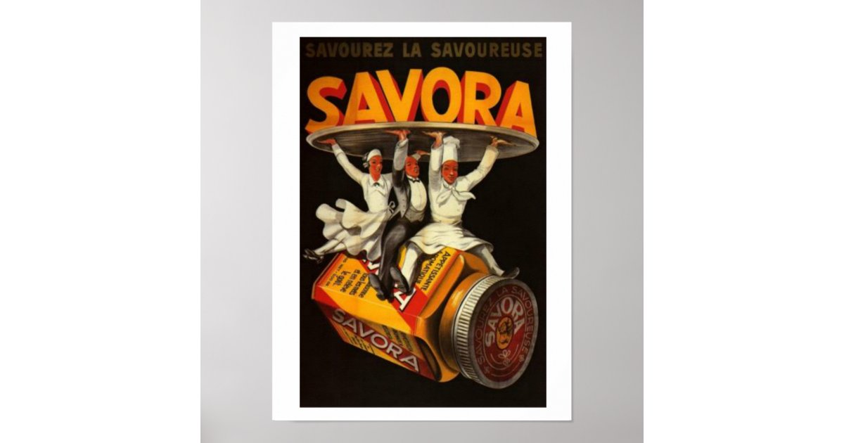 Vintage" Savora" Poster 12 x 16 | Zazzle