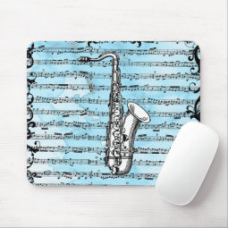 Vintage Saxaphone Mouse Pad | Zazzle