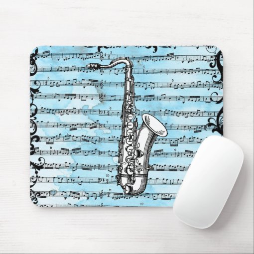 Vintage Saxaphone Mouse Pad | Zazzle