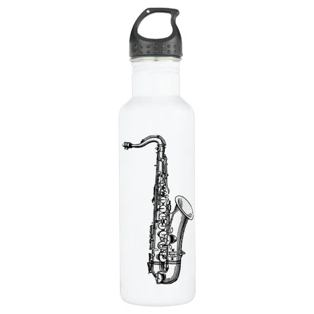 Vintage Saxophone Water Bottle | Zazzle