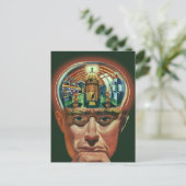 Vintage Science Fiction, Alien Brain in Laboratory Postcard | Zazzle