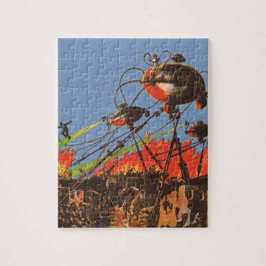 Vintage Science Fiction HG Wells War of the Worlds Jigsaw Puzzle ...