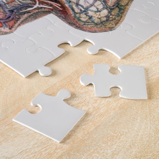 Vintage Science Human Anatomy, Face with Nose Jigsaw Puzzle | Zazzle