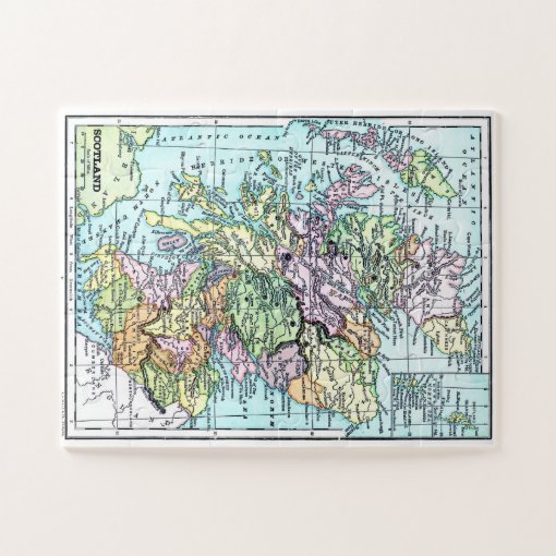 Vintage Scotland Map Jigsaw Puzzle | Zazzle