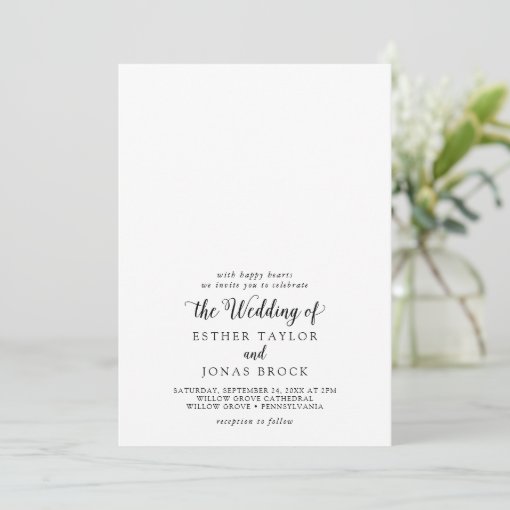 Vintage Script Design Your Own Wedding Invitation | Zazzle