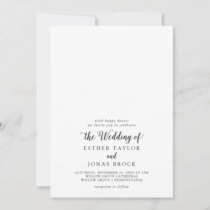 Vintage Script Design Your Own Wedding Invitation | Zazzle