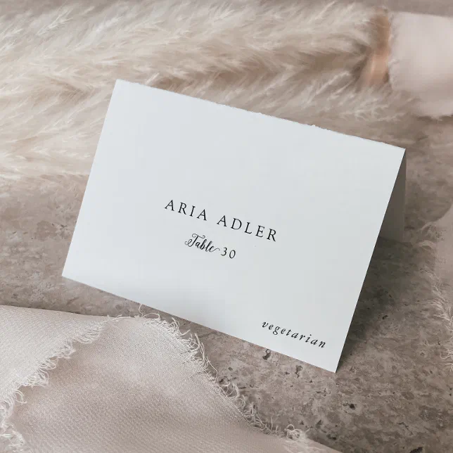 Vintage Script Wedding Menu Option Place Cards | Zazzle